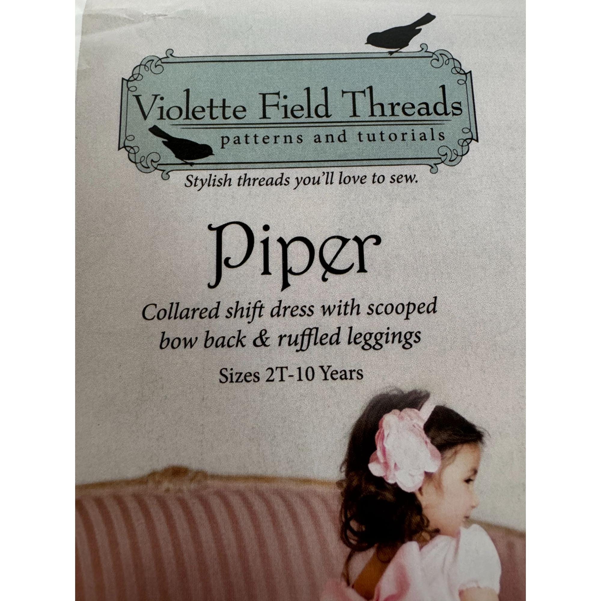 Violette Field Threads Sewing Pattern F746 Piper Dress Leggings Girls ...