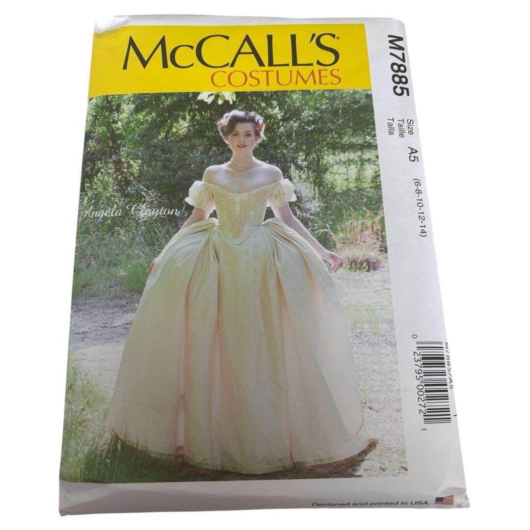 Mccalls Sewing Pattern M7885 Princess Costume Dress Historical Ball ...