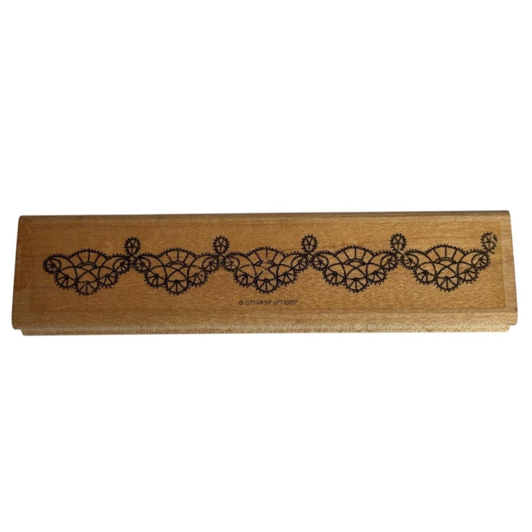 Stampin up Rubber Stamp Lace Arch Doily Steam Punk Border Mechanical ...