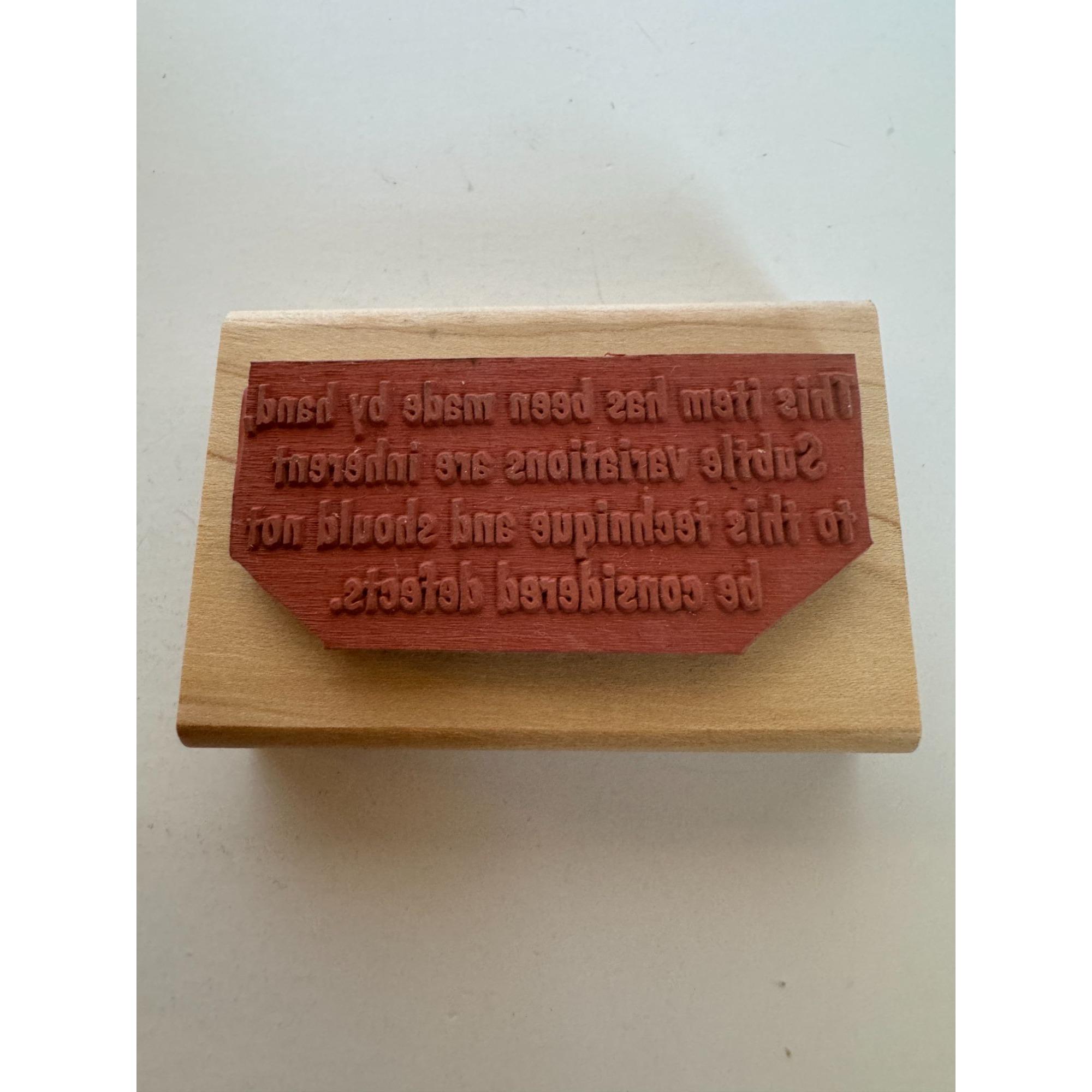 Stampin up Rubber Stamp Made by Hand Made Crafts Tag Card Making Words ...