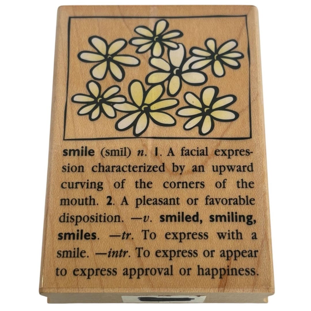 Hero Arts Wood Rubber Stamp Smile Dictionary Design Definition Word ...