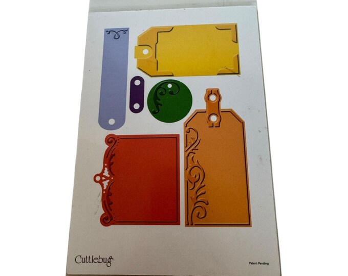 Cuttlebug Cut and Embossing Plus Embossed Tags and Labels Die Cut Set ...