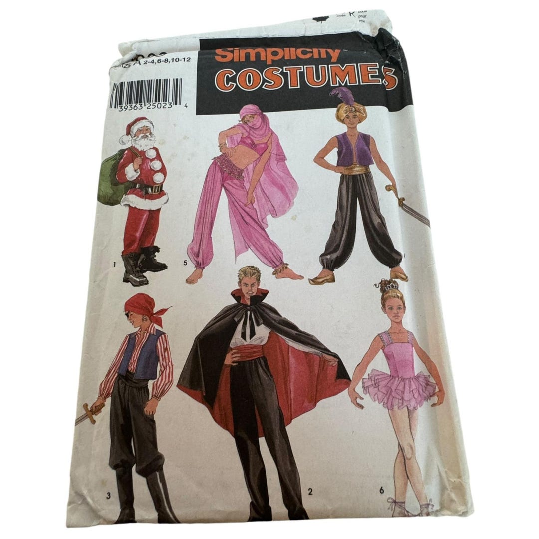 Simplicity Sewing Pattern 3903 Costumes Santa Genie Dracula Pirate Kids ...