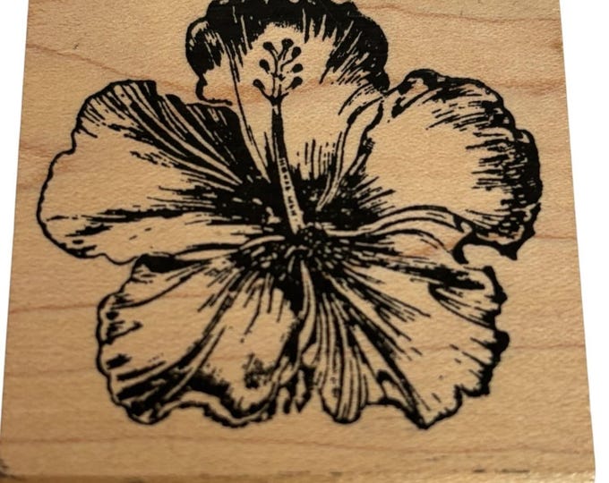 Hibiscus Hawaiian Rubber Stamp Flowers Tropical Card Making Vacation ...