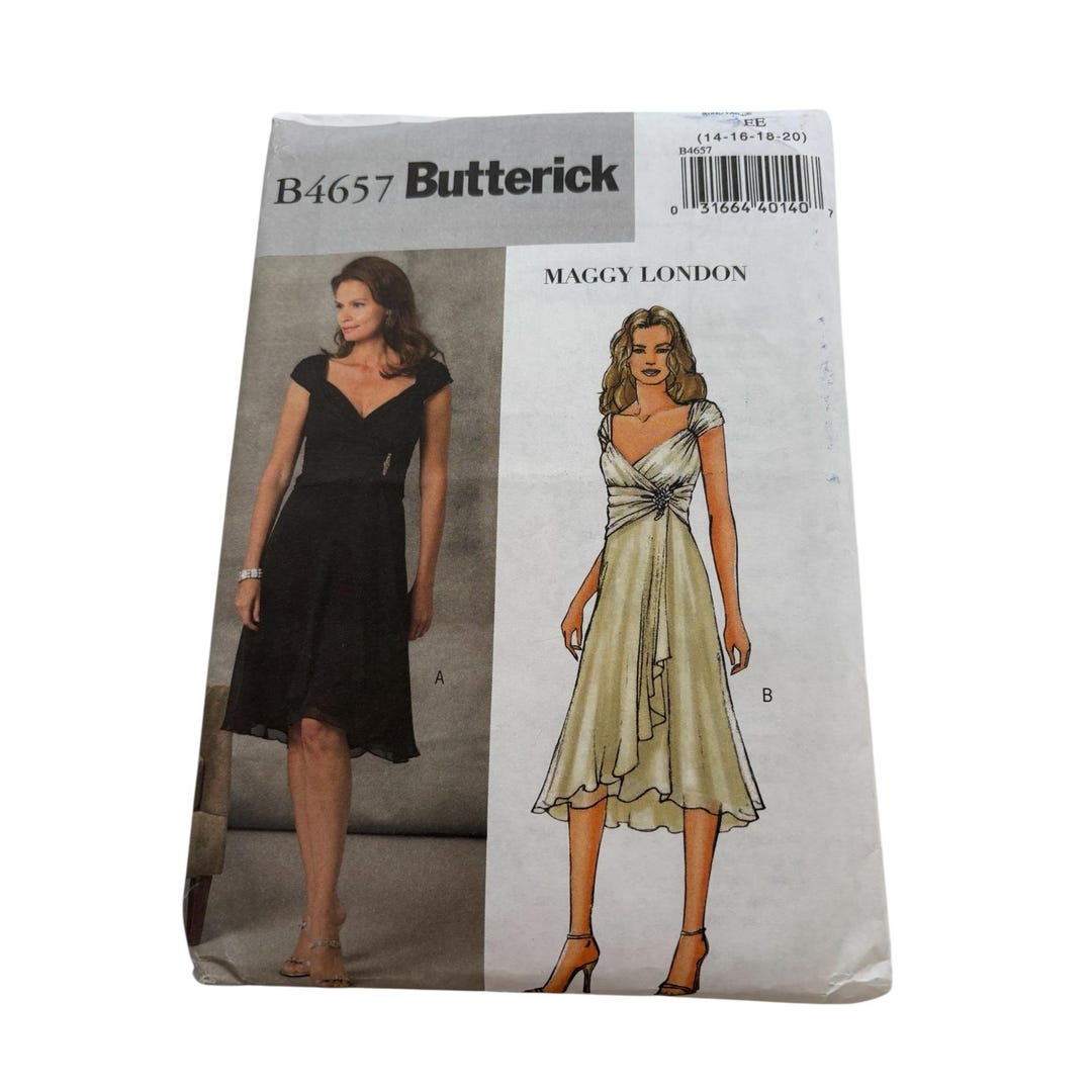Butterick Sewing Pattern B4657 Maggy London Cocktail Dress Wedding 14 ...