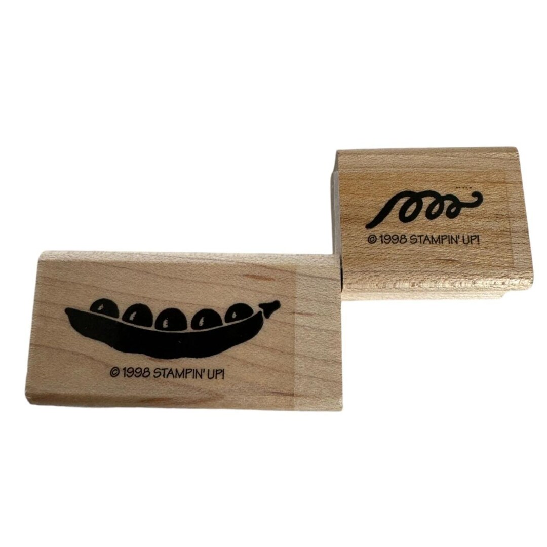 Stampin up Rubber Stamps Peas in A Pod Set Squiggle Peapod Farm ...