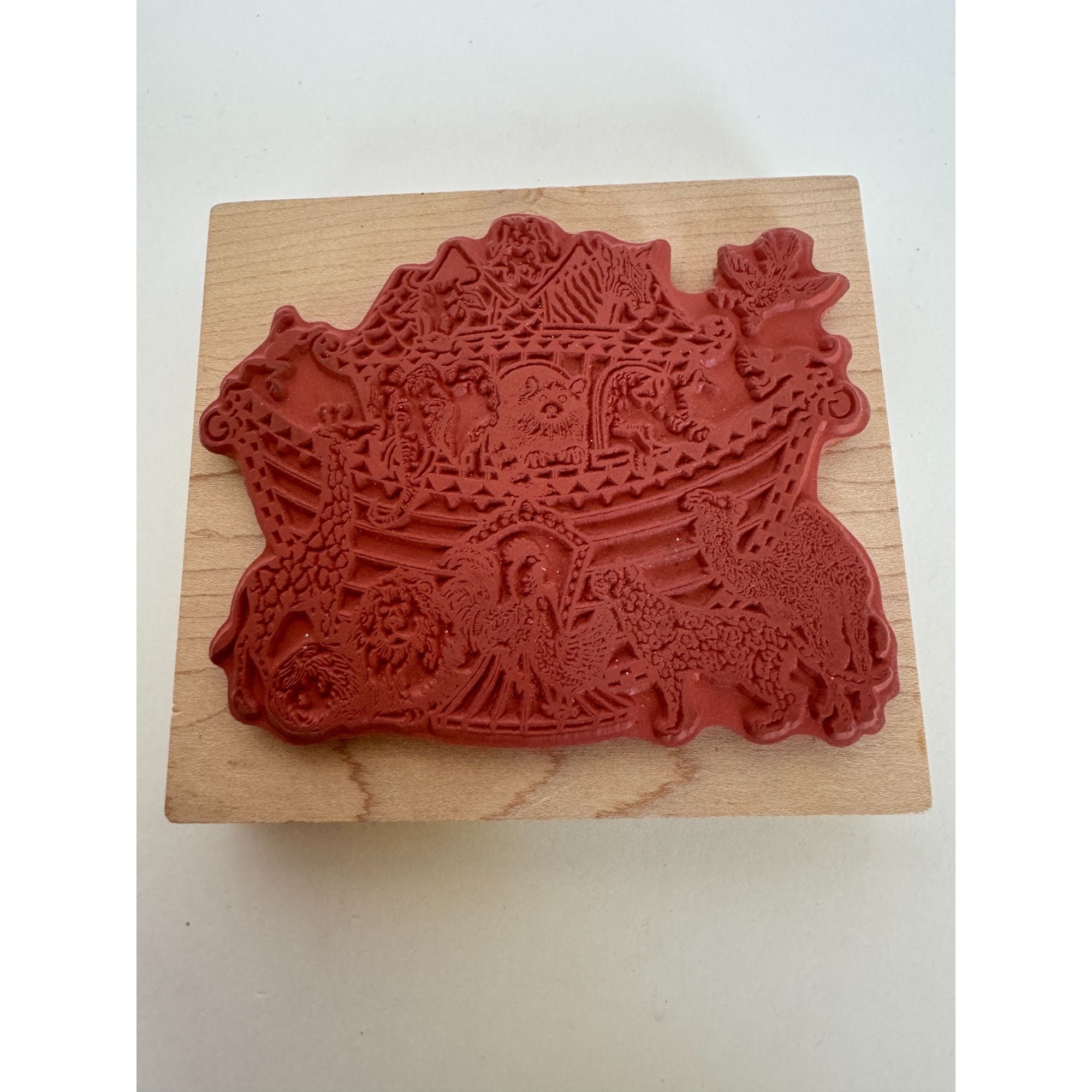 PSX Rubber Stamp Noah's Ark Animals Camel Lion Elephant Giraffe Card ...