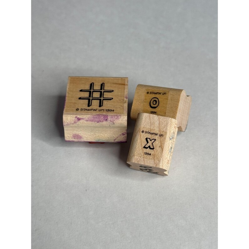 Stampin up Rubber Stamp Tic Tac Toe Game Hashtag Card Making XO Love ...