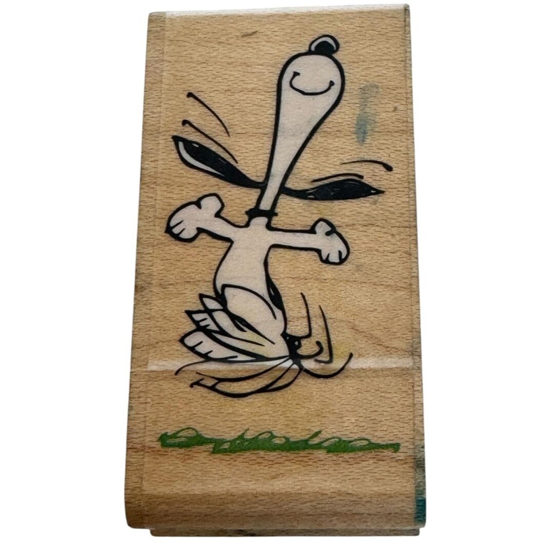 Rubber Stampede Rubber Stamp Peanuts Snoopy Dance of Joy Cartoon Happy ...