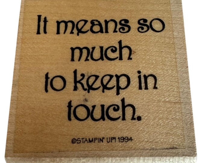Stampin up Rubber Stamp: It Means so Much to Keep in Touch - Etsy