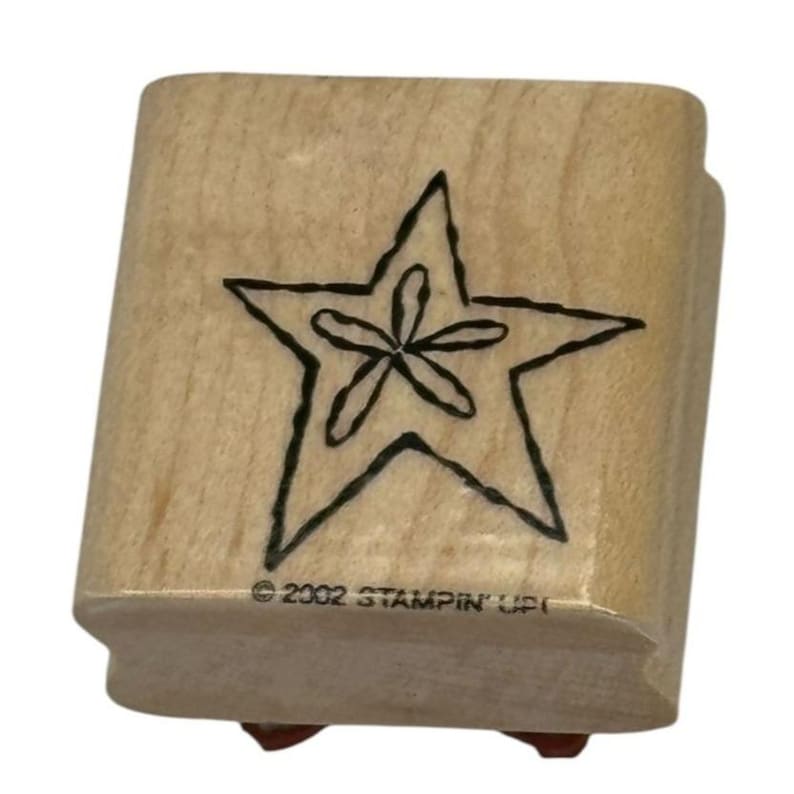Stampin up Rubber Stamp Star Christmas Card Making Holidays Flower ...