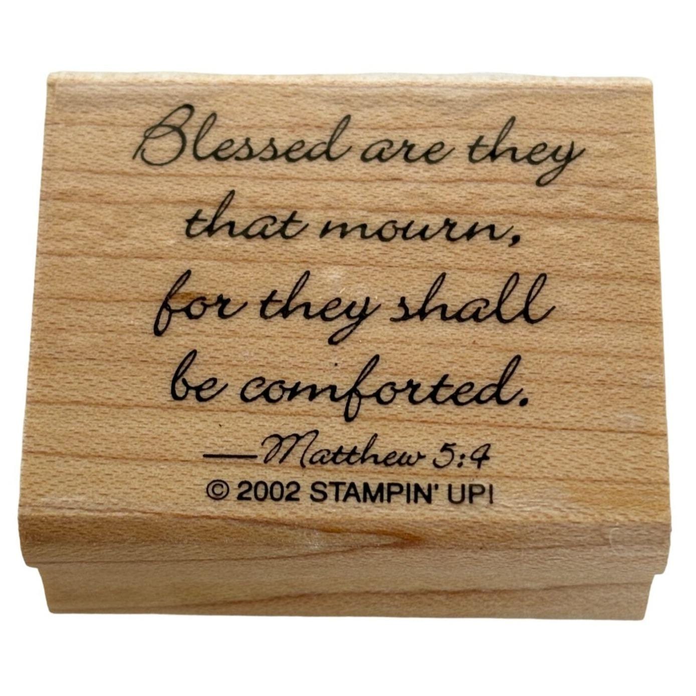 Stampin up Rubber Stamp Sympathy Card Making Words Bible Verse Comfort ...