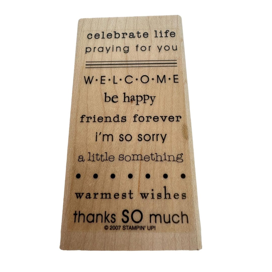 Stampin up Rubber Stamp Card Sentiments Celebrate Life Praying for You ...