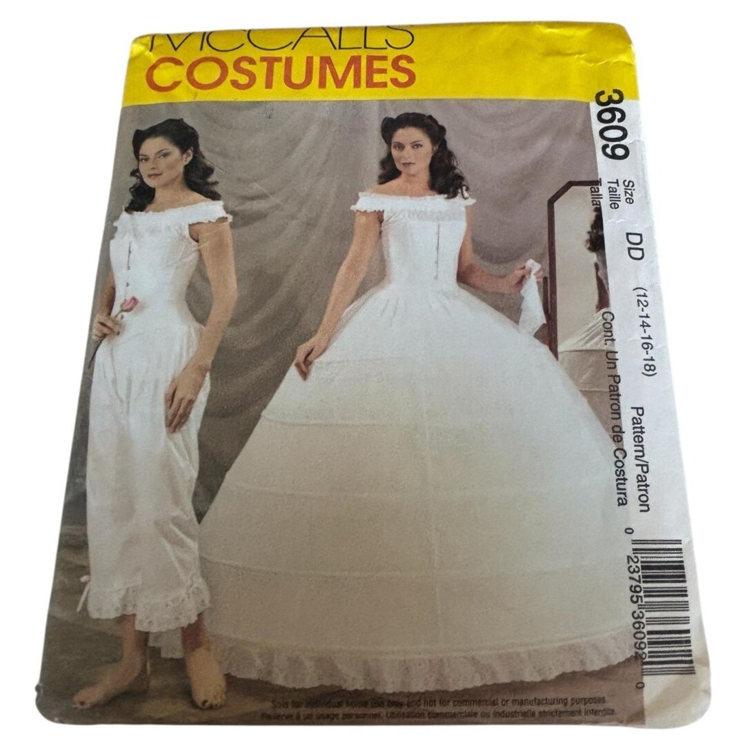 Mccalls 3609 Sewing Pattern Victorian Costume Pantaloons Hoop Petticoat ...