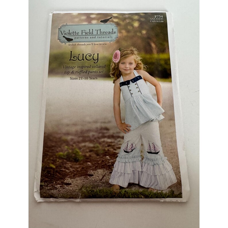 Violette Field Threads Sewing Pattern F754 Lucy Collared Top Ruffled ...