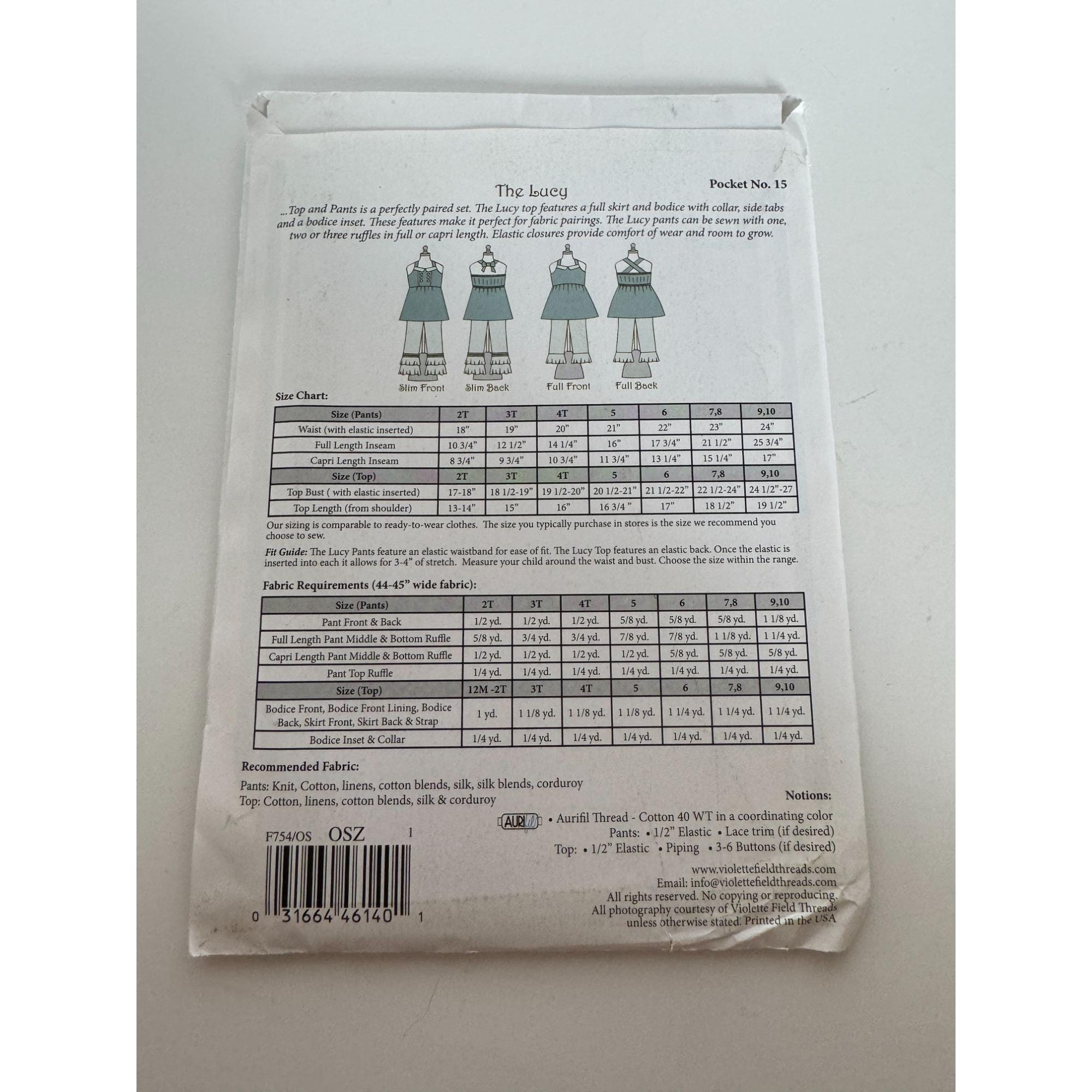 Violette Field Threads Sewing Pattern F754 Lucy Collared Top Ruffled ...