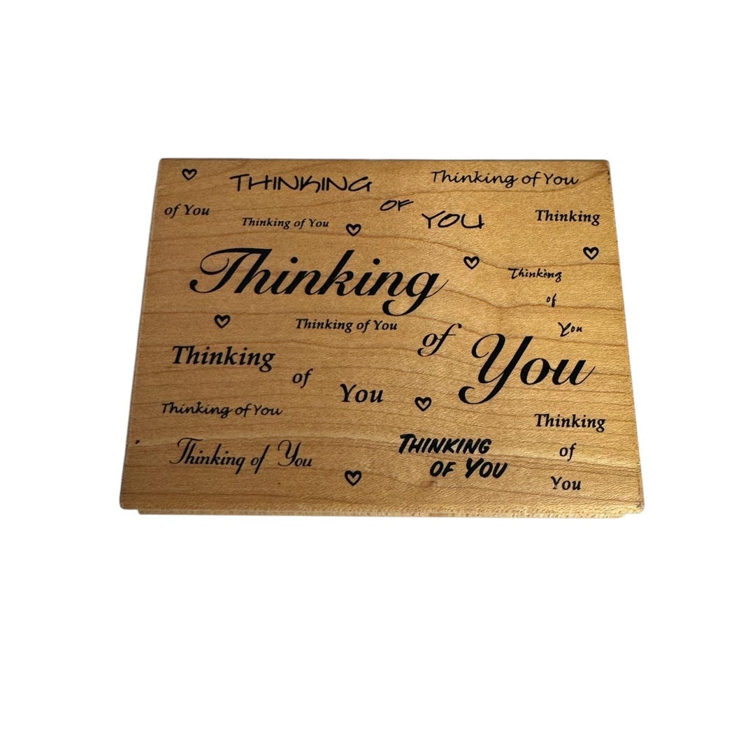 Great Impressions Rubber Stamp Thinking of You Card Making Words ...