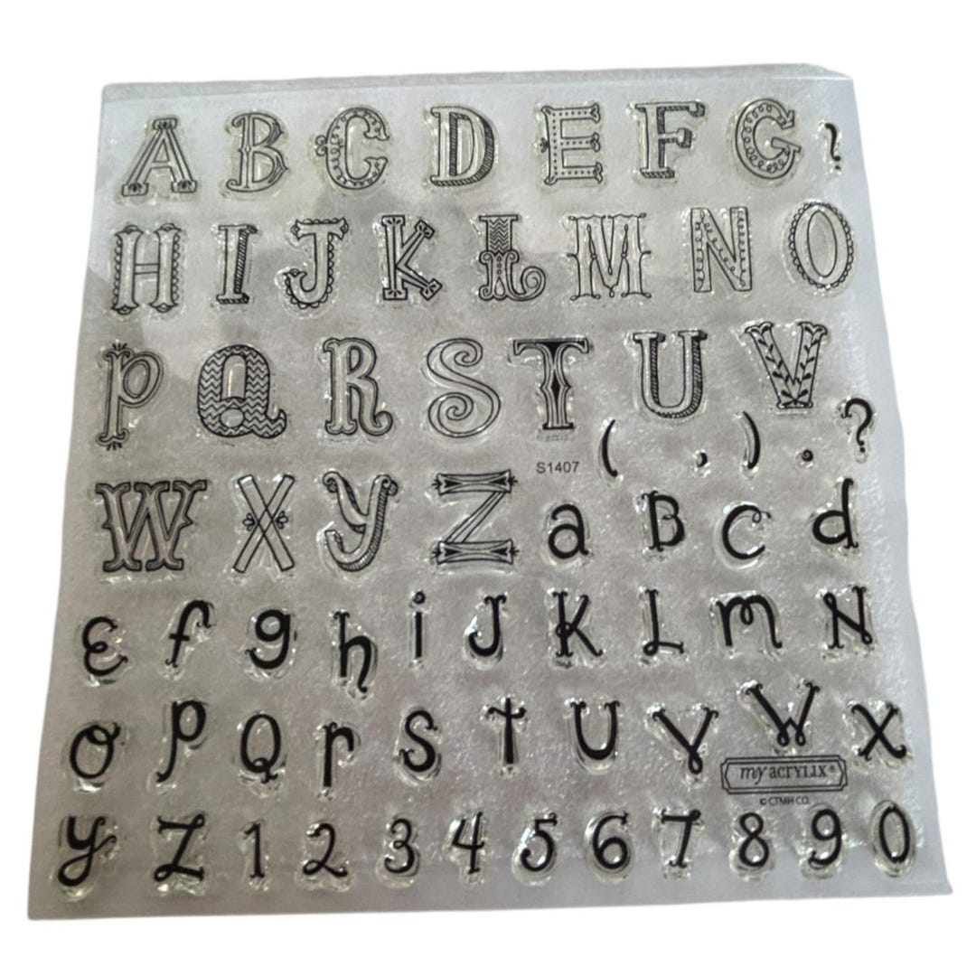 CTMH Acrylic Stamps Set Circus Alphabet Letters Lower and Upper Case My ...