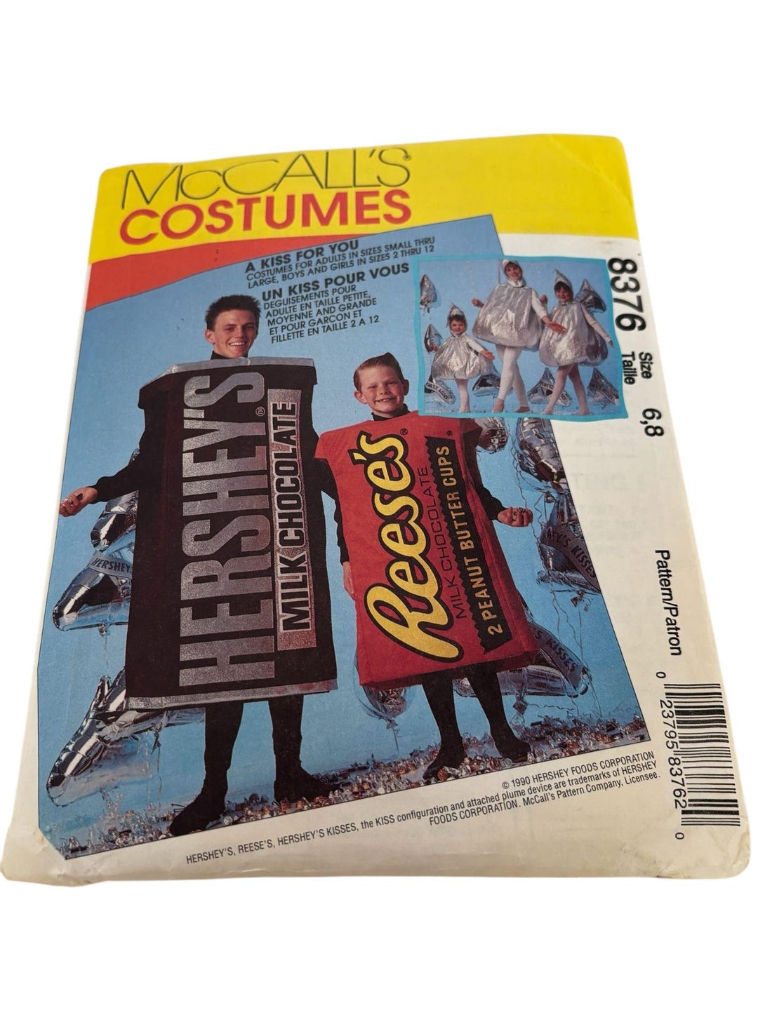 Mccalls Sewing Pattern 8376 Halloween Candy Costume Hersheys Kiss ...
