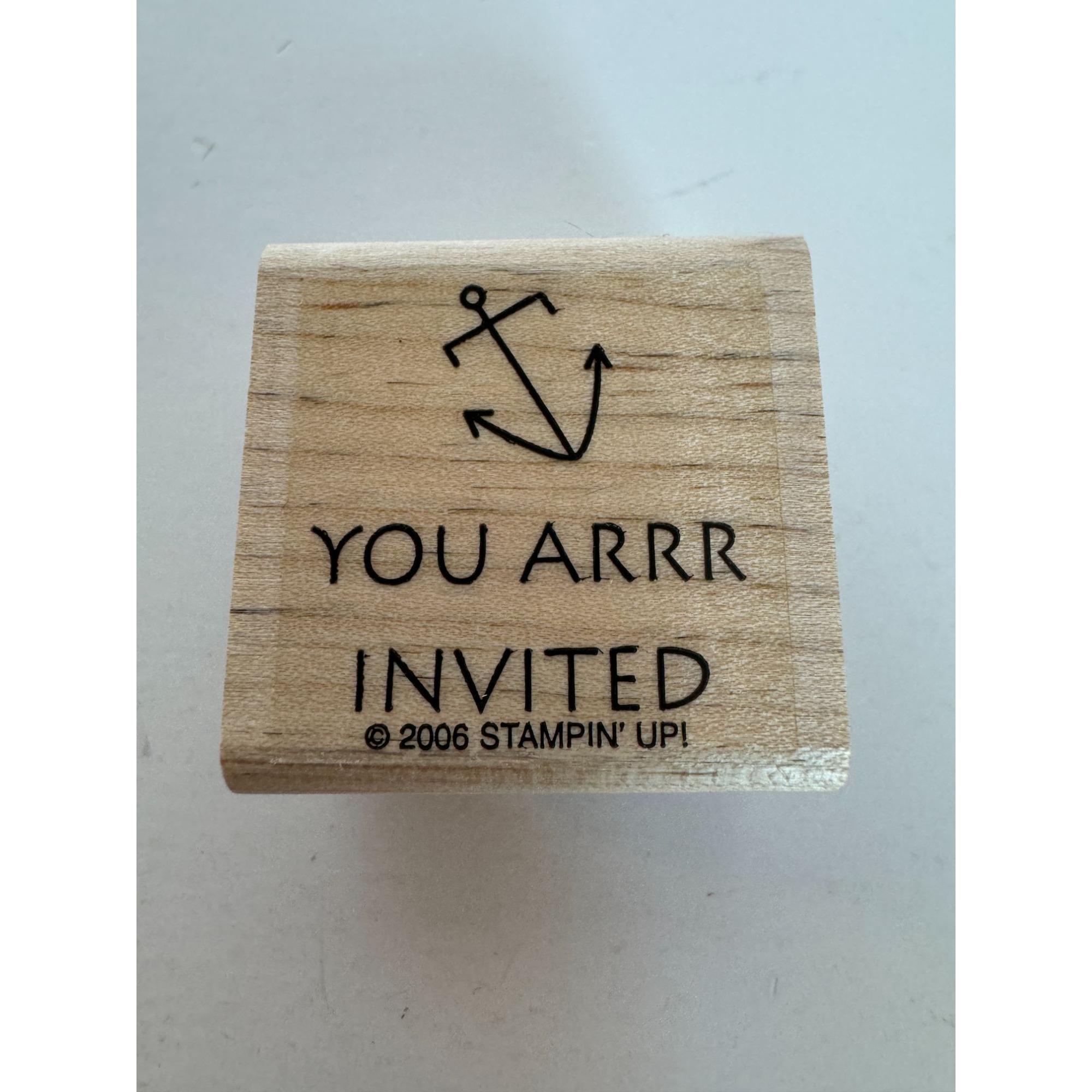 Stampin up Rubber Stamp You Are Invited Pun Pirate Party Invitation ...