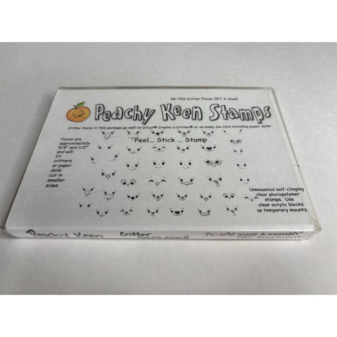 Peachy Keen Photopolymer Stamps Two Sets Monster Face Critter Faces Set ...