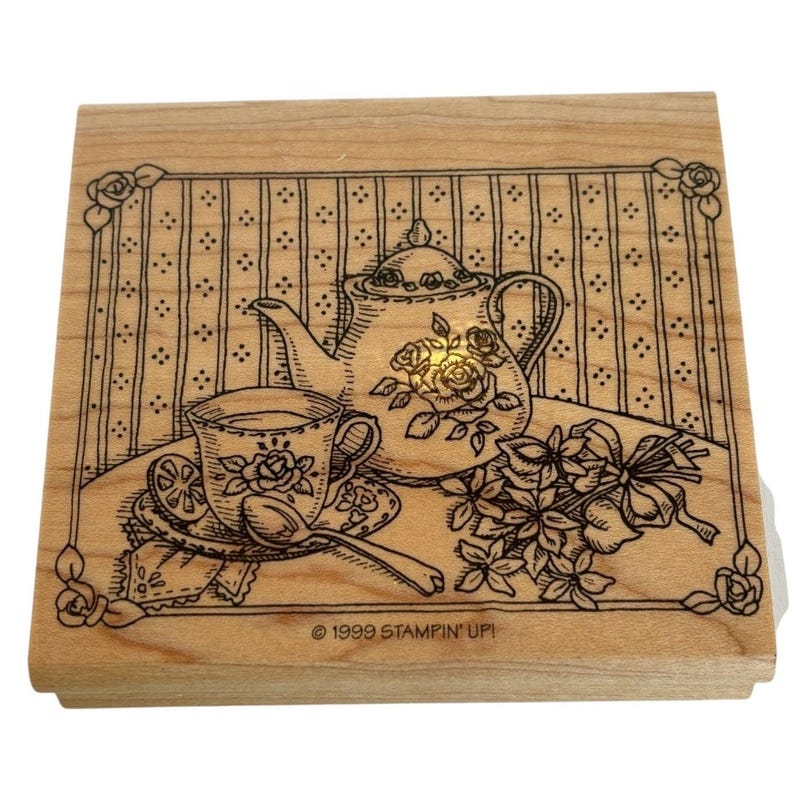 Teapot Rubber Stamp - Etsy