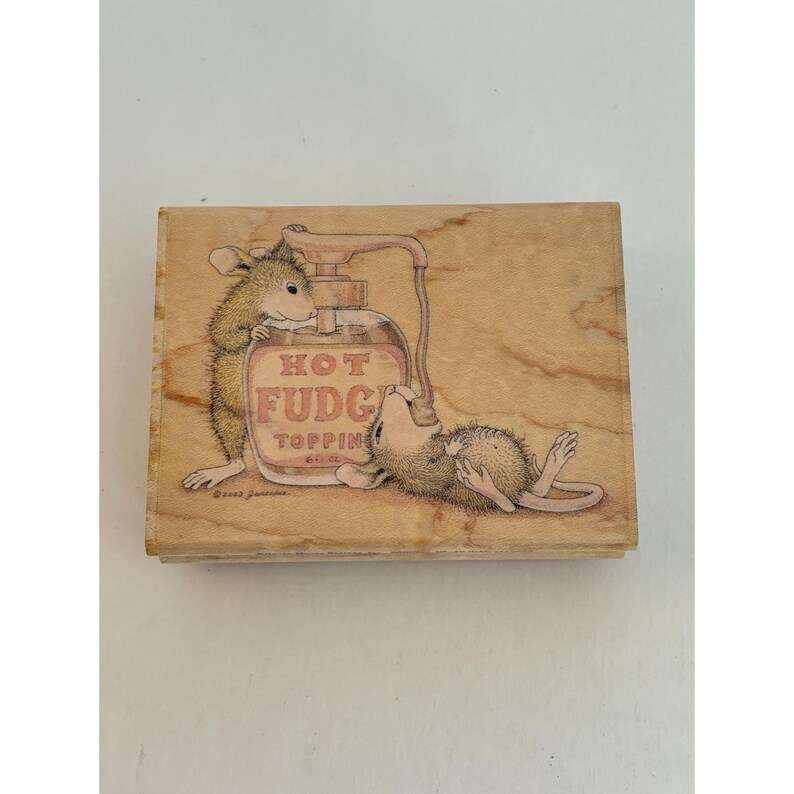 House Mouse Rubber Stamp Mouseful of Fudge Stampabilities Funny Hot ...
