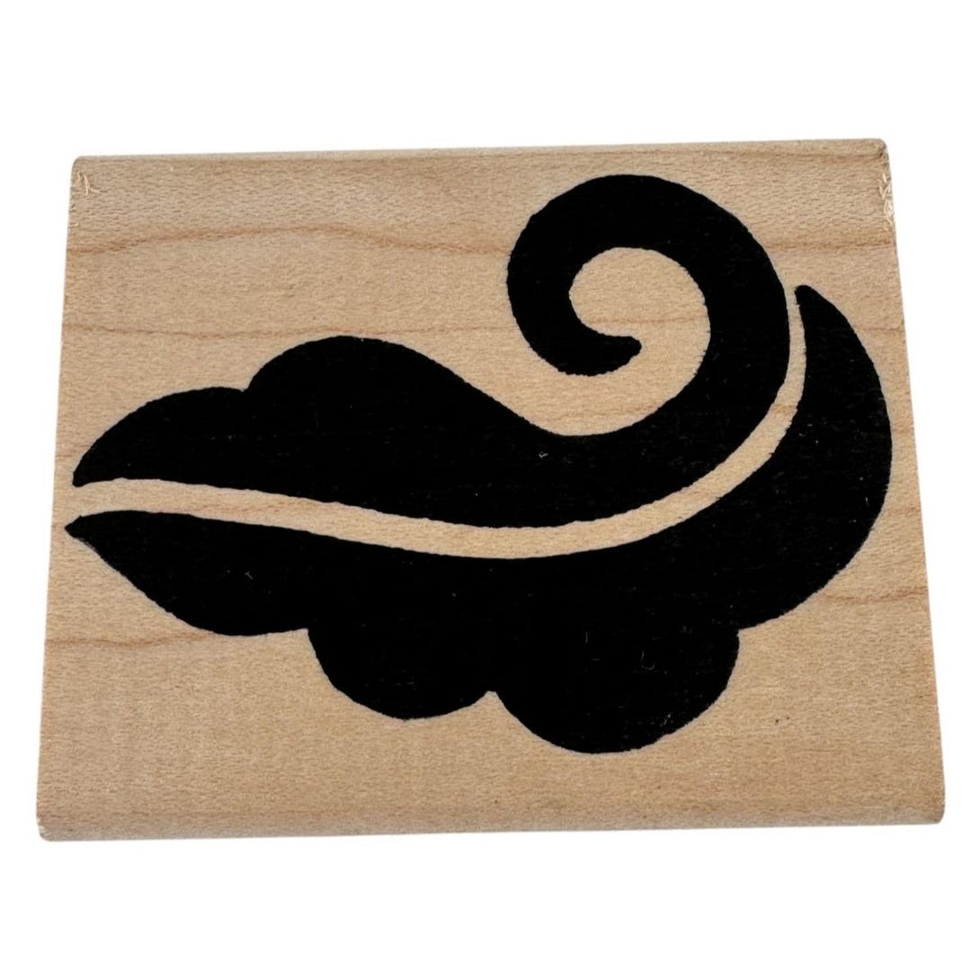 Hot Potatoes Rubber Stamp Leaf Swirl Card Making Background Design ...