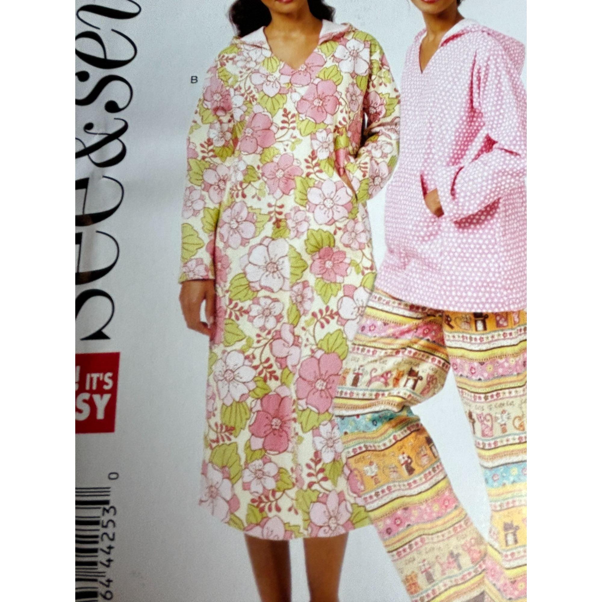 Butterick See and Sew Sewing Pattern B5704 Nightshirt Pajamas Pants ...