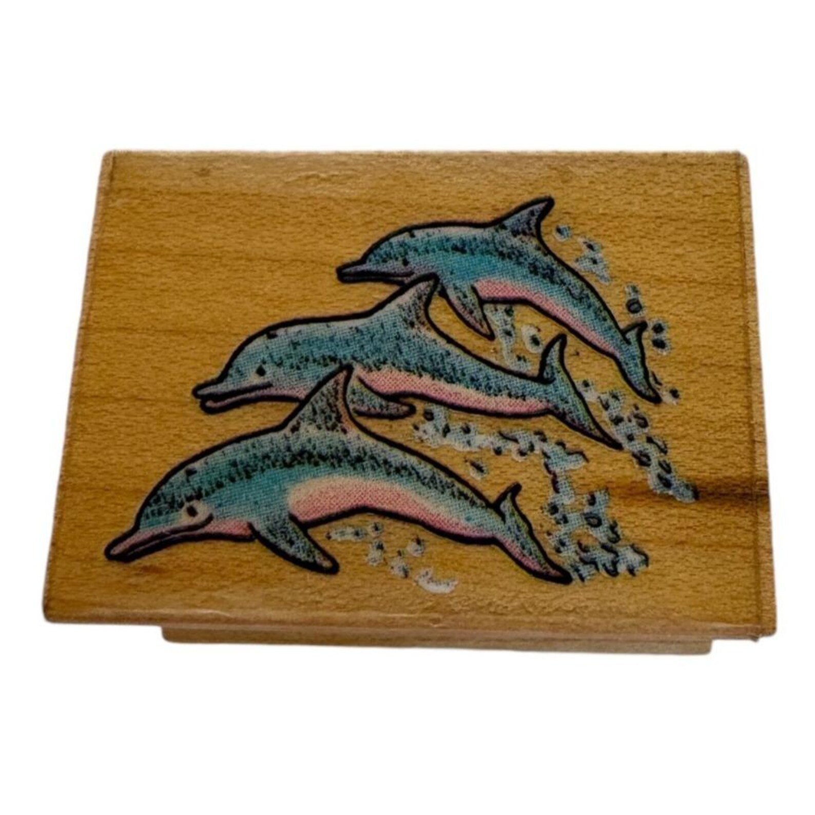 All Night Media Rubber Stamp Leaping Dolphins Trio Ocean Animals Sea ...