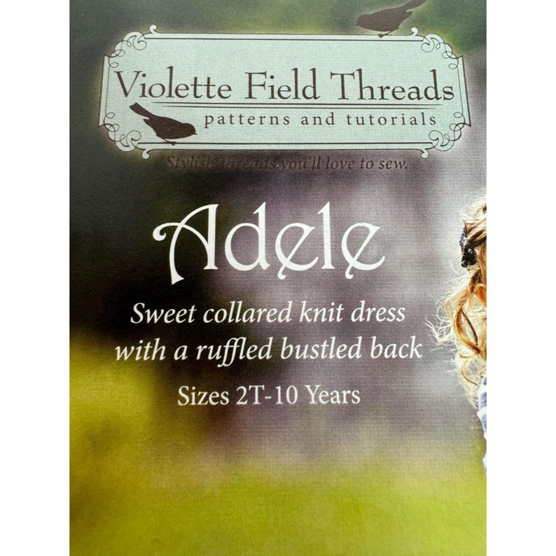 Violette Field Threads Sewing Pattern F750 Adele Collared Knit Dress 2T ...