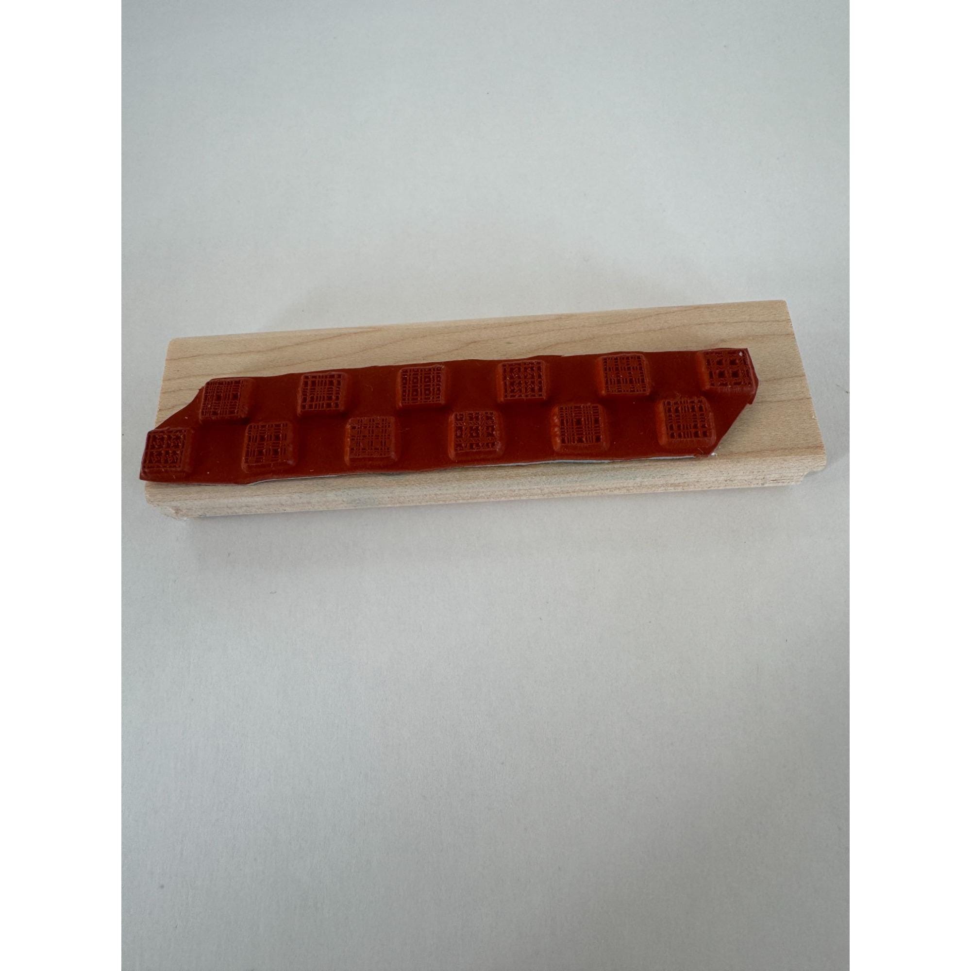 Stampin up Rubber Stamp Plaid Patches Square Pattern Quilting Border ...