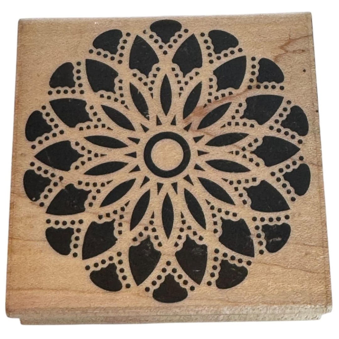 Hero Arts Rubber Stamp Starburst Mandala Design Round Background Card ...