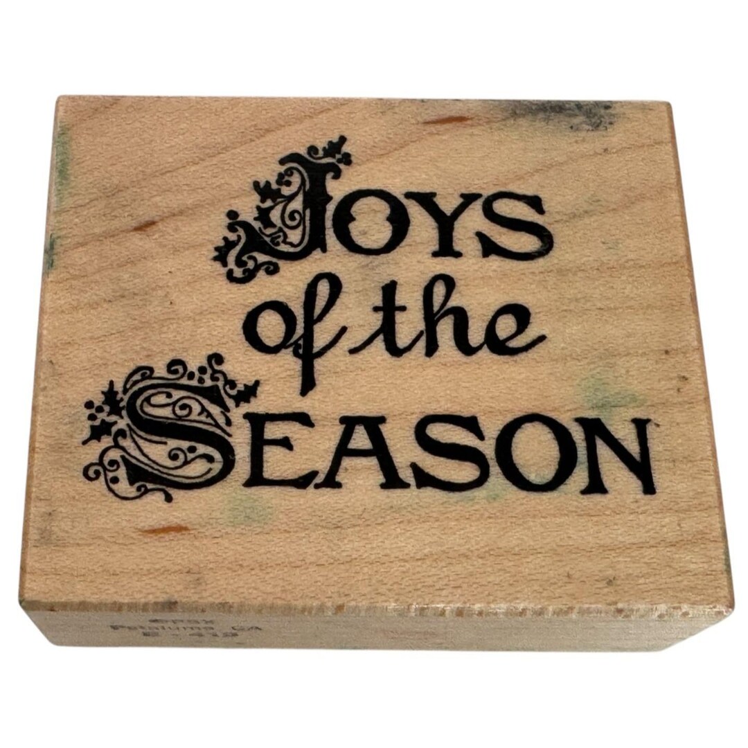 PSX Rubber Stamp Joys of the Season Christmas Greeting Holidays Card ...