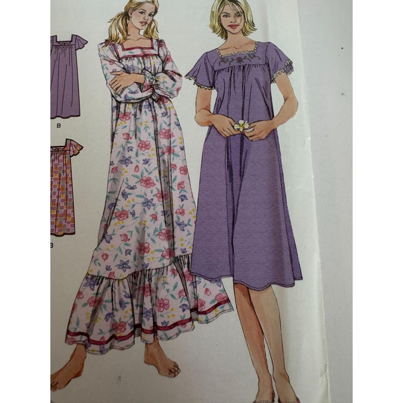 Simplicity Sewing Pattern 2731 Pajamas Nightgown Muumuu XS-XL 6-24 ...