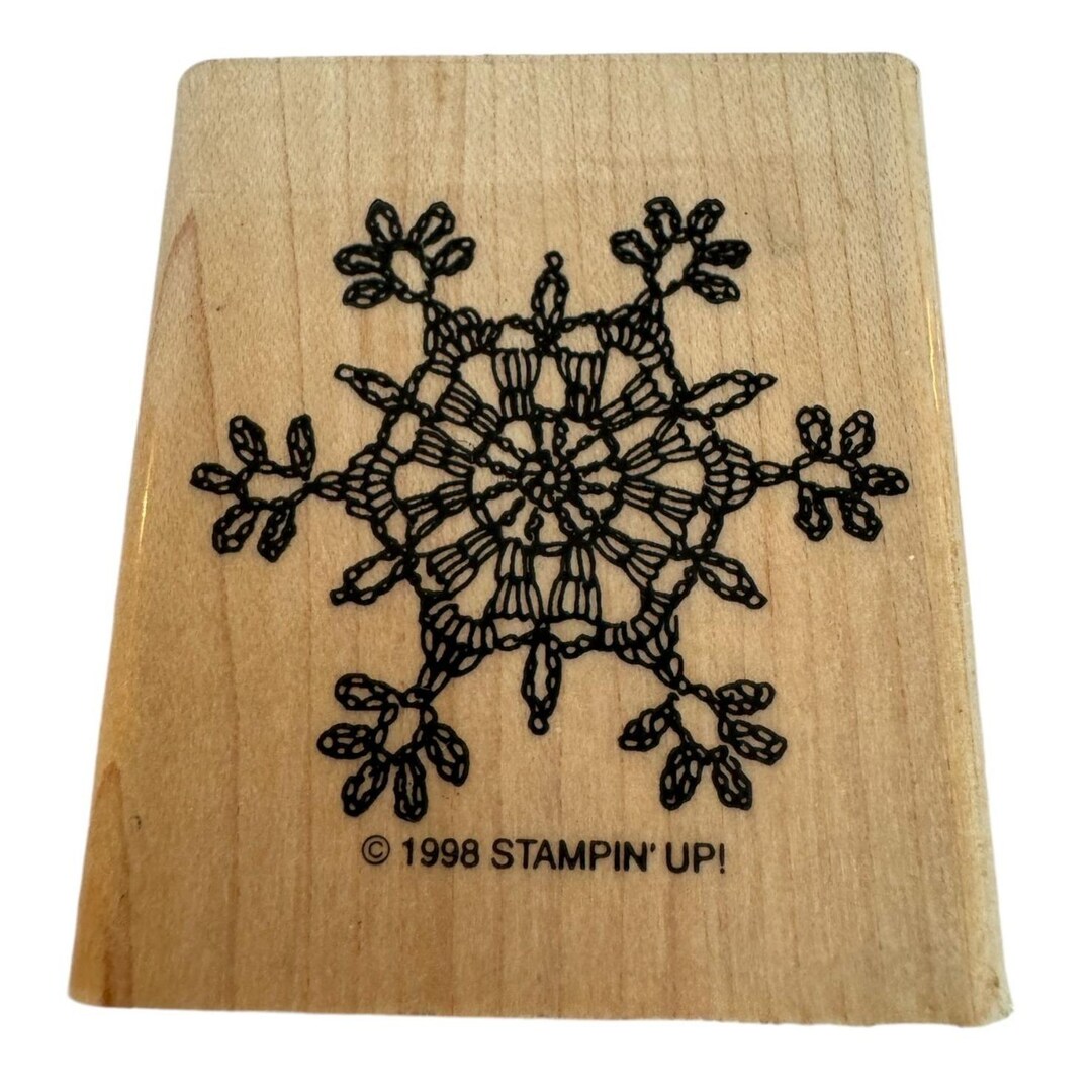 Stampin up Snowflake Rubber Stamp Elegant Ornate Winter Holidays Card ...