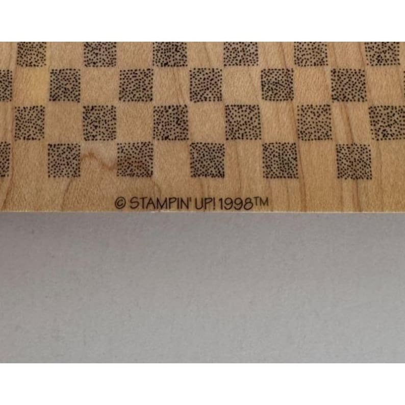 Stampin up Wood Rubber Stamp Checkerboard Pattern Background Large Big ...