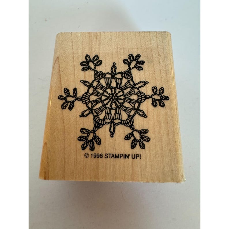 Stampin up Snowflake Rubber Stamp Elegant Ornate Winter Holidays Card ...