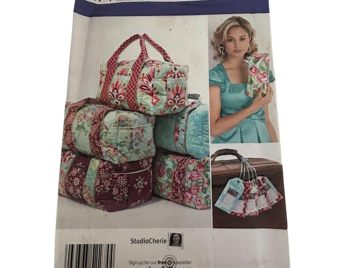 Simplicity Sewing Pattern 2274 Travel Soft Duffel Bag Luggage Tag ...