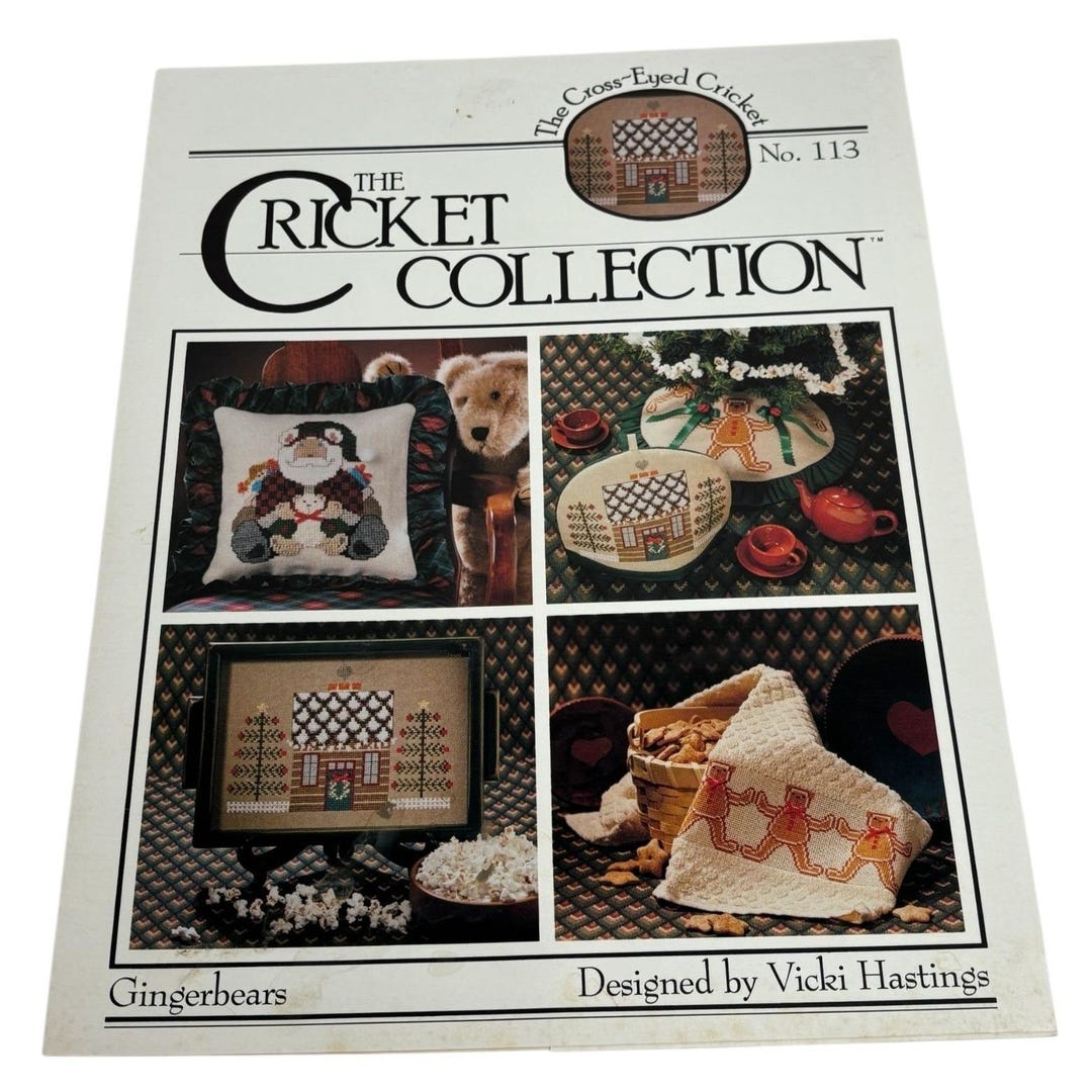 The Cricket Collection Cross Stitch Pattern Gingerbears Christmas Bears ...