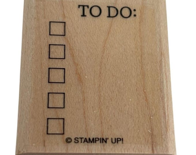 Stampin up Rubber Stamp to Do List Checkboxes Junk Journaling Card ...