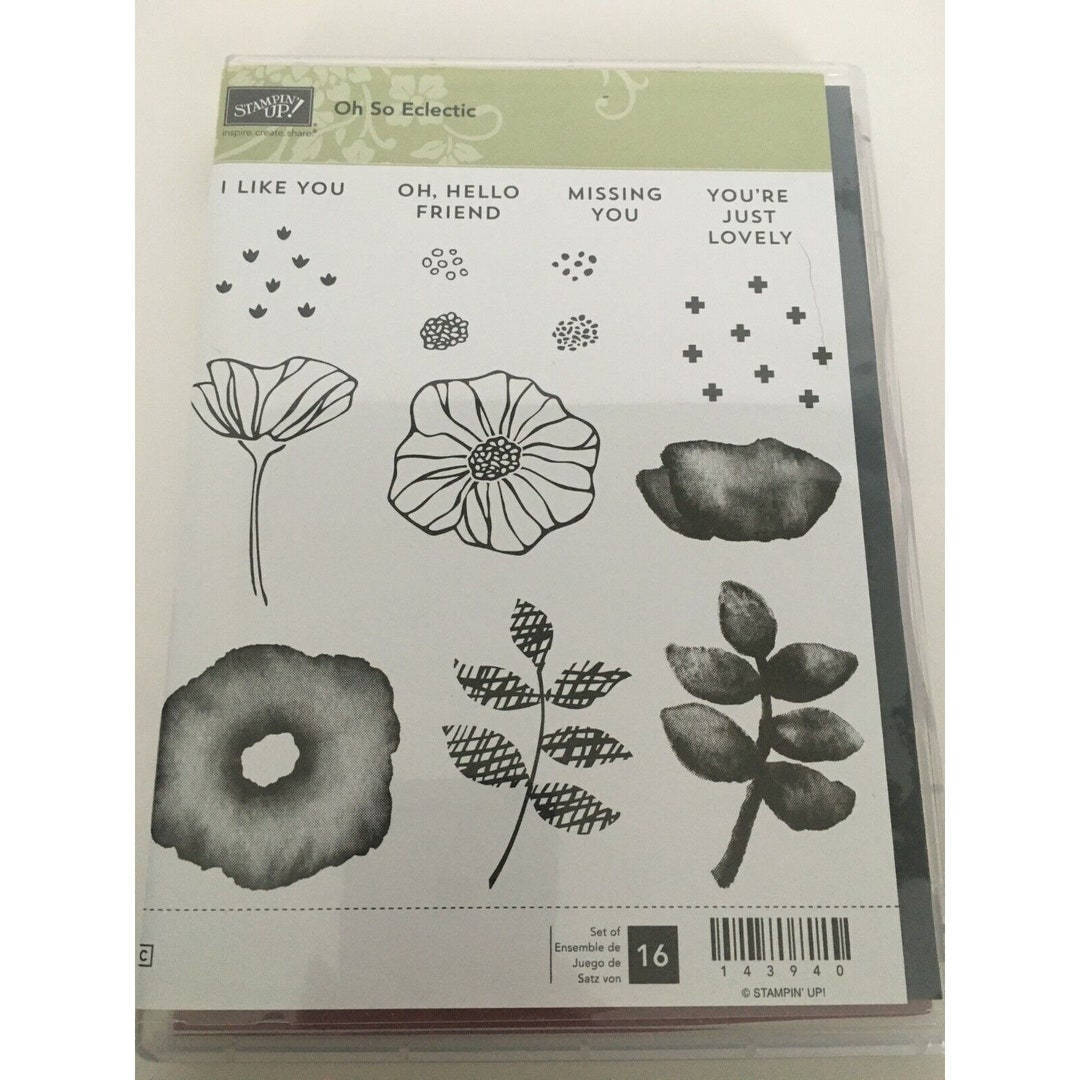 Stampin up Oh so Eclectic Stamp Set Eclectic Layers Thinlits Dies Flower Leaf 16 - Etsy