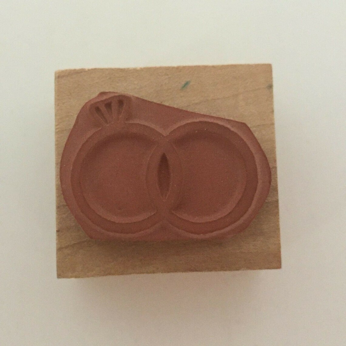 The Happy Stamper Rubber Stamp Diamond Ring Wedding Rings Marriage Card ...