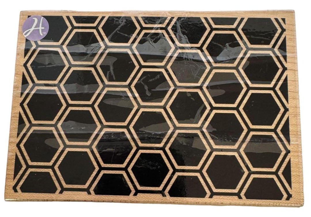 Hampton Art Rubber Stamp Hexagon Honeycomb Pattern Large Background ...