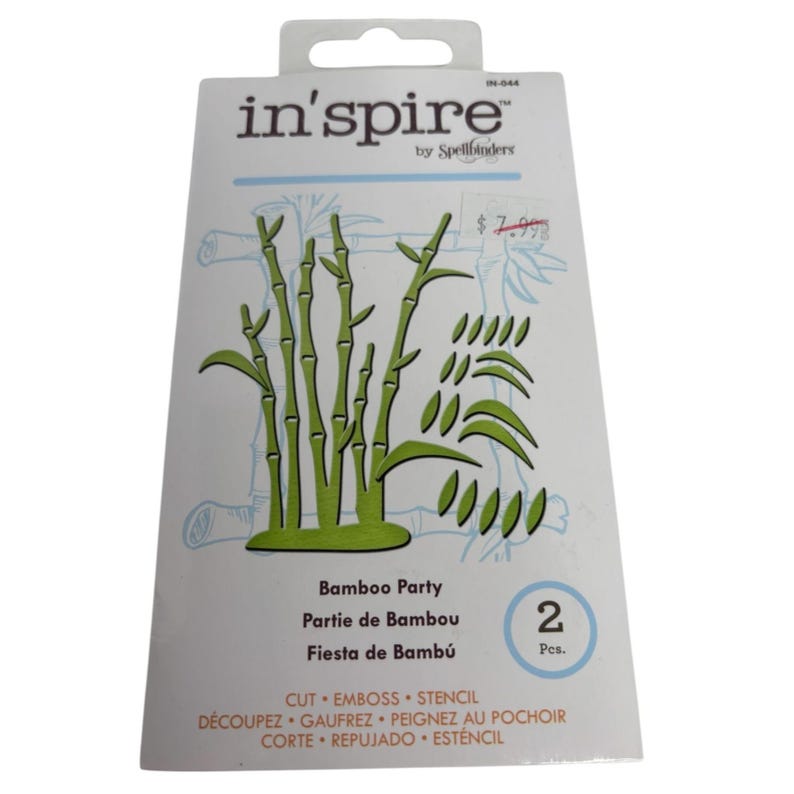 Spellbinders Inspire Bamboo Party Die Cut and Embossing Stencil Set 2 ...