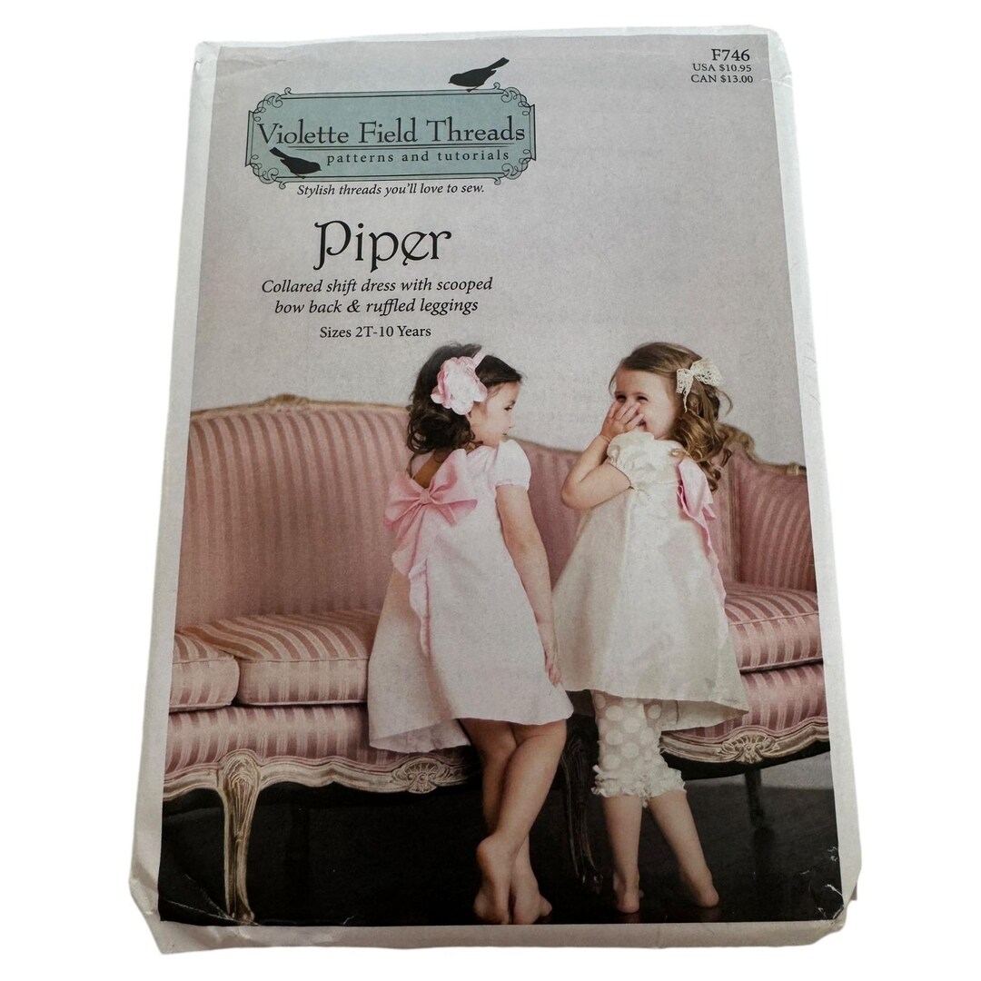 Violette Field Threads Sewing Pattern F746 Piper Dress Leggings Girls ...