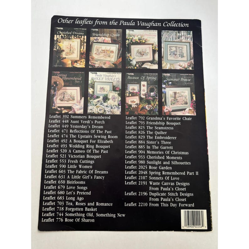 Leisure Arts Cross Stitch Pattern Midsummer Roses Paula Vaughan Leaflet ...