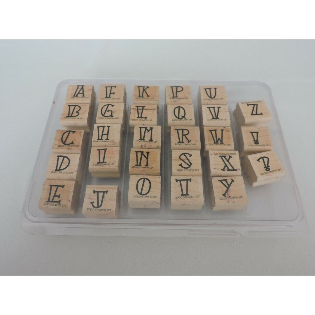 Stampin Rubber Stamp Set Alphabet Uppercase 26 Letters Card Making ...