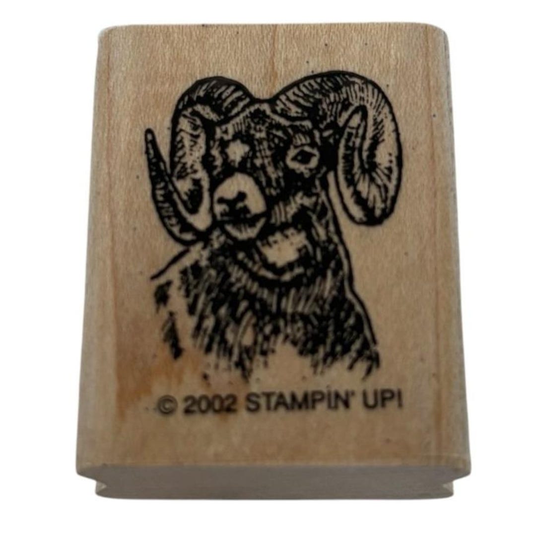 Stampin up Rubber Stamp Ram American Bighorn Sheep Big Horn Mountain ...