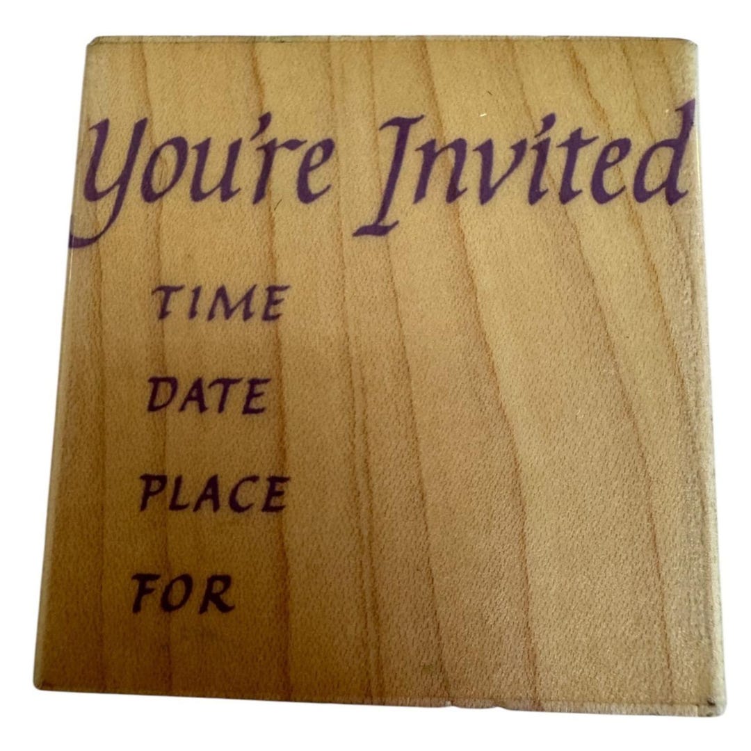 Hero Arts Rubber Stamp You Are Invited Party Invitation Template ...